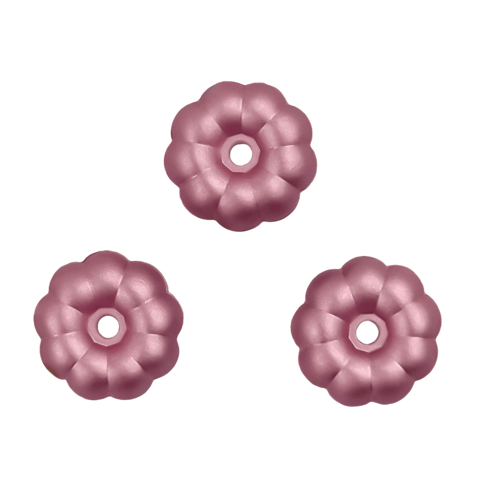 Siliconen Kraal - Pompoen - 16 Mm - Rose Nugget